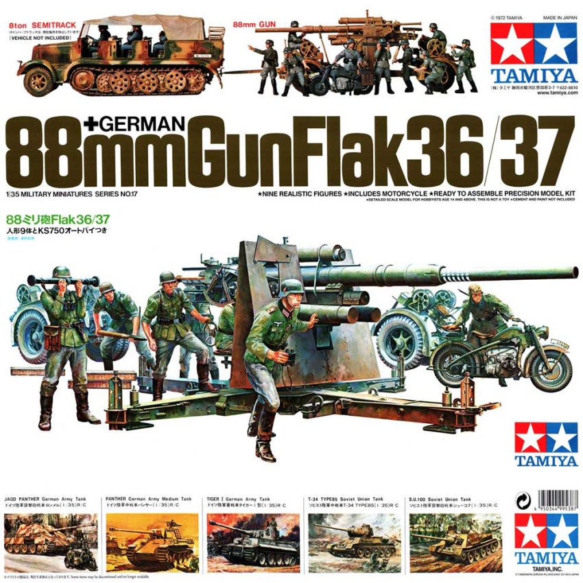 Tamiya 35017 German 88mm Gun Flak 36/37 – AMT Modellismo