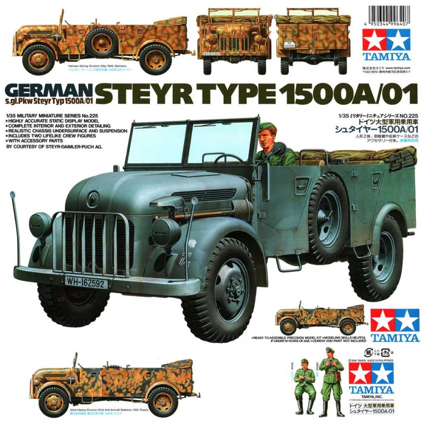 Tamiya 35225 German Steyr Type1500A/01 – AMT Modellismo