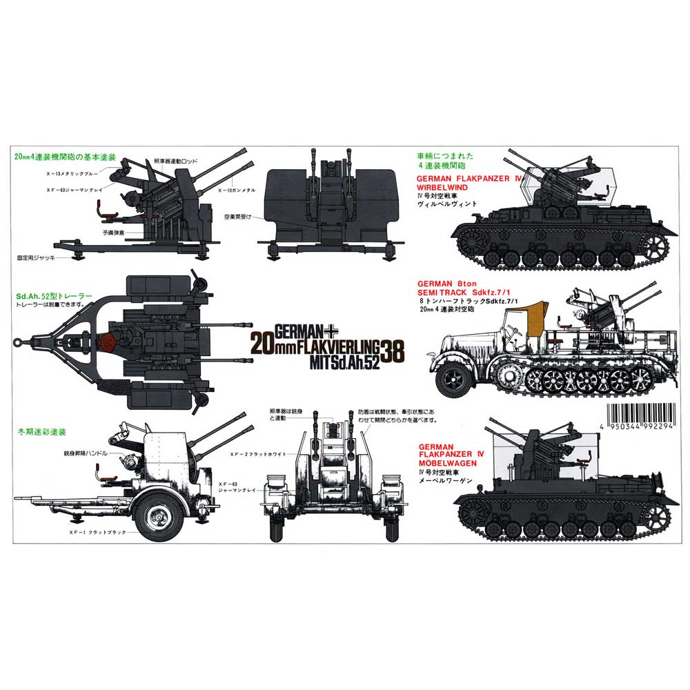 Tamiya 35091 German 20mm Flakvierling 38 – AMT Modellismo