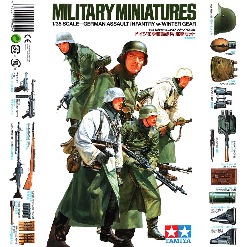 Tamiya 35256 German Assault Infantry w Winter Gear – AMT Modellismo
