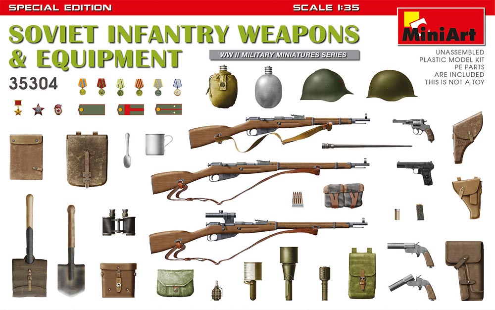 MiniArt 35304 Soviet Infantry Weapons And Equipment. Special Edition ...
