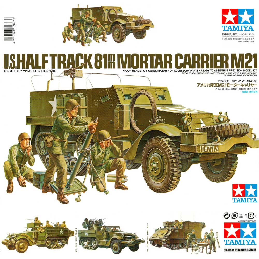 Tamiya 35083 U.S. Half Truck 81mm Mortar Carrier M21 – AMT Modellismo