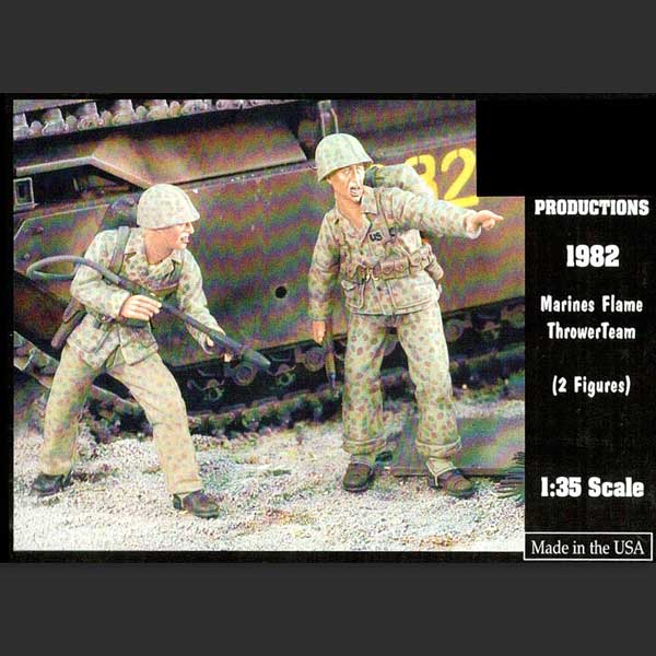 Verlinden 1982 – Team lanciafiamme Marines 2 fig. – AMT Modellismo