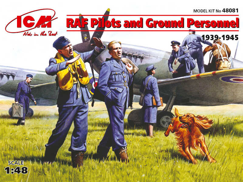 ICM 48081 RAF Pilots and Ground Personnel 1939-19457 figures – 3 pilots ...